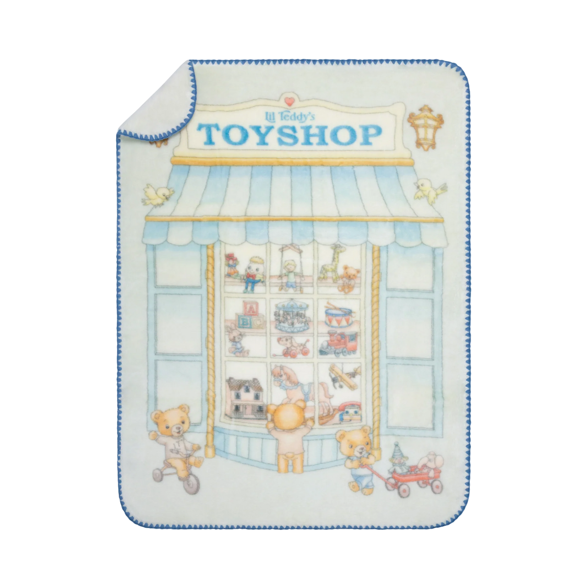 Lil Teddy Blueberry Biscuit Toyshop Blanket – Little Loungers