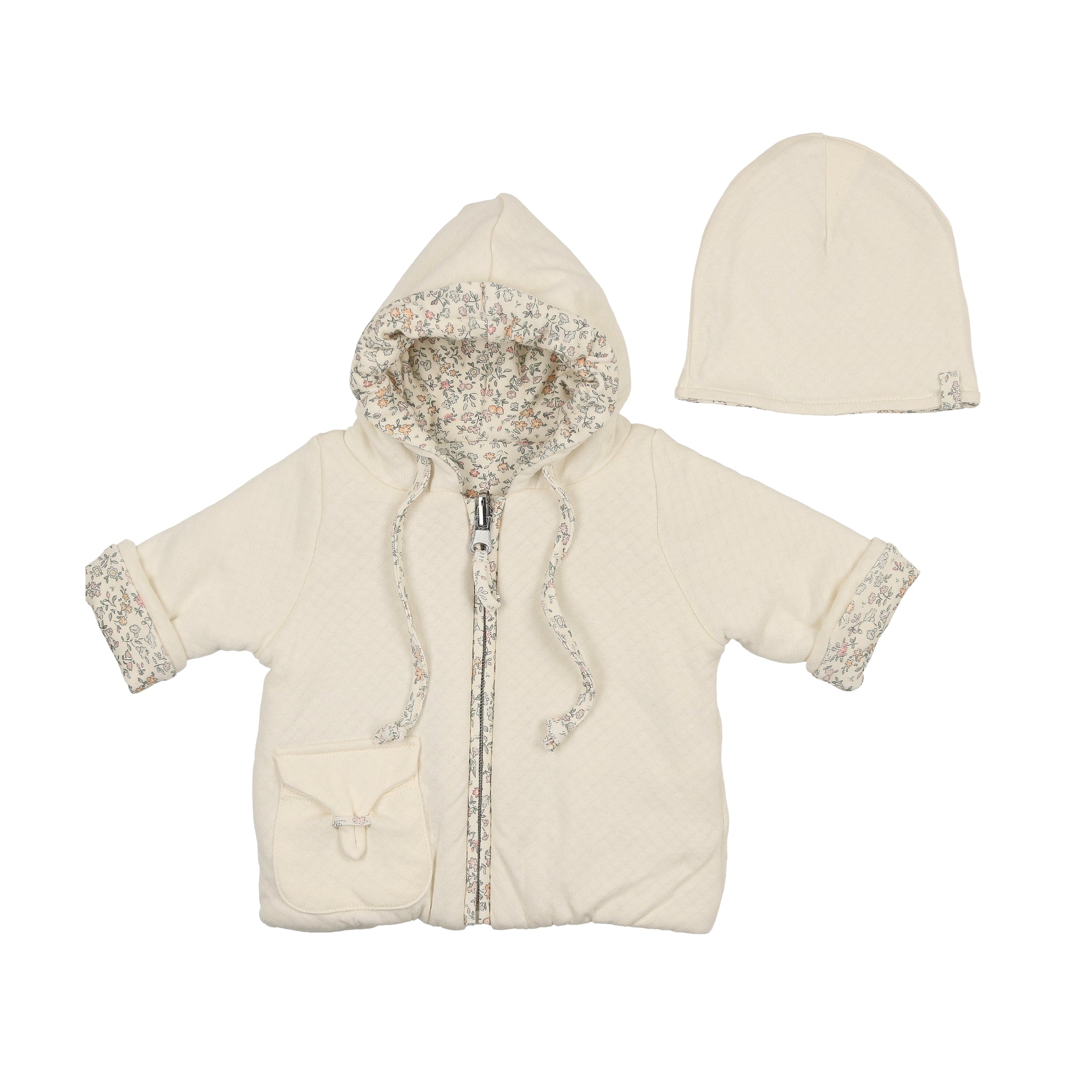 Bee & Dee Girls Cream Shadow Organic Ditsy Jacket – Little Loungers