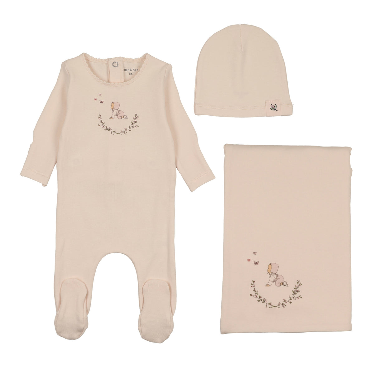 Bee & Dee Champagne Baby Image Layette Set – Little Loungers