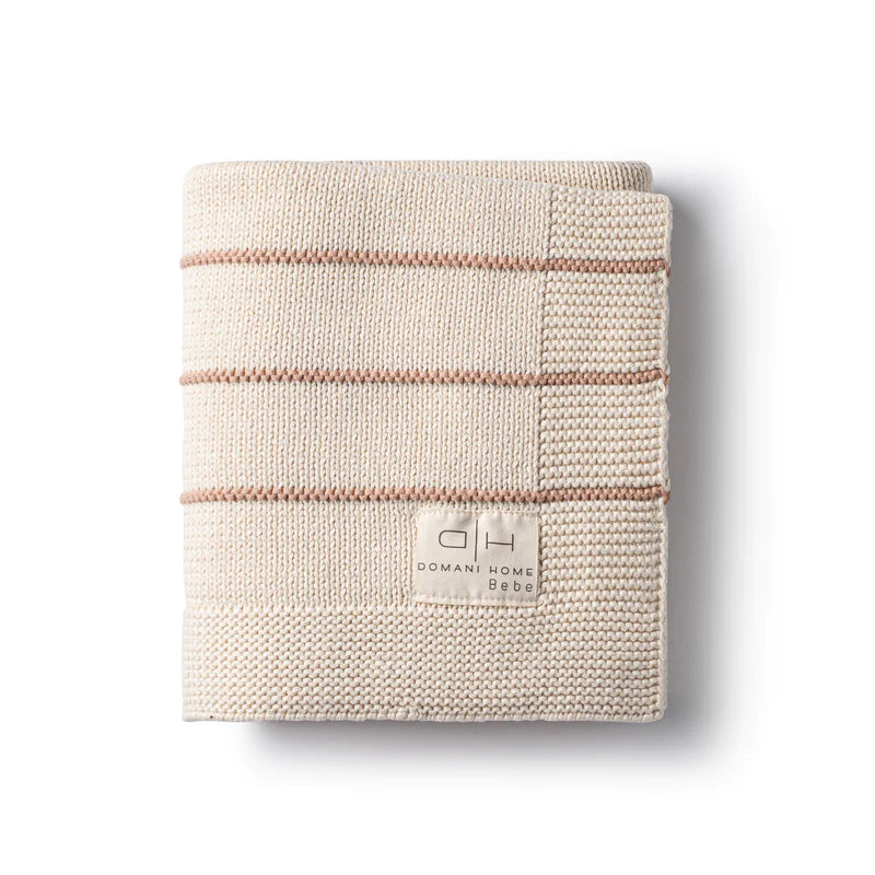 Domani Rose Stripe Knit Bande Blanket – Little Loungers