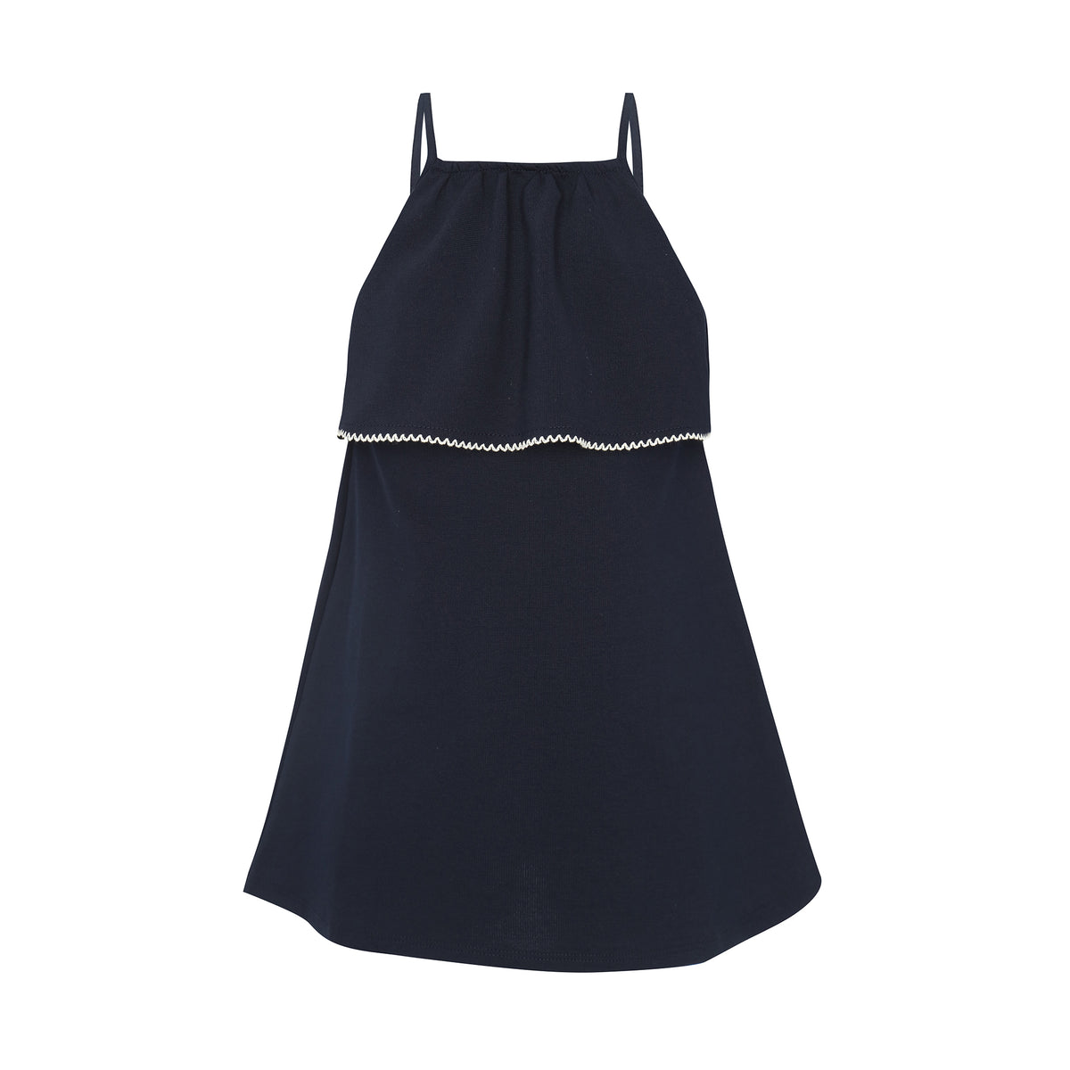 Little Parni Navy Milano Tank Dress with Ruffle – Little Loungers